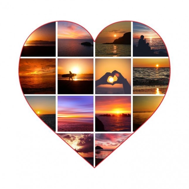 Heart Collage Canvas Prints From £6