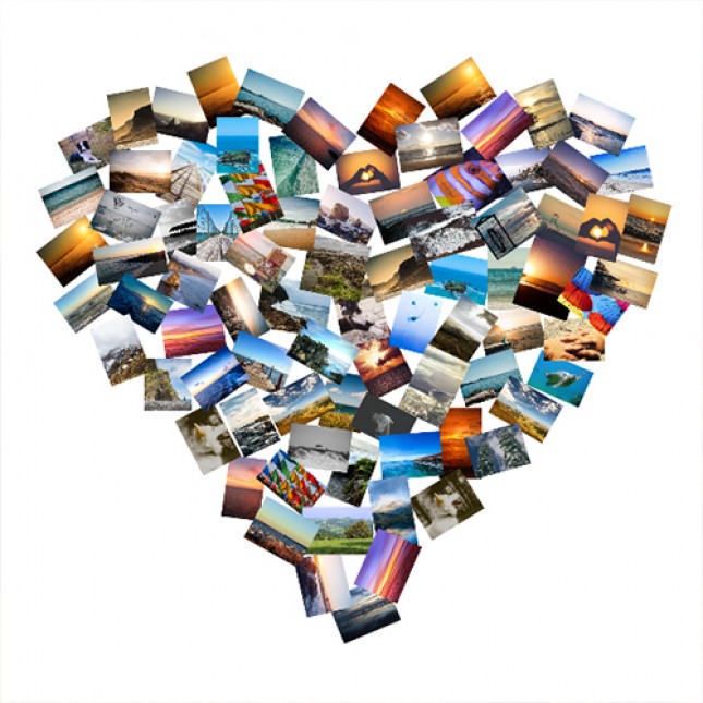 Heart Collage Canvas Prints From £6